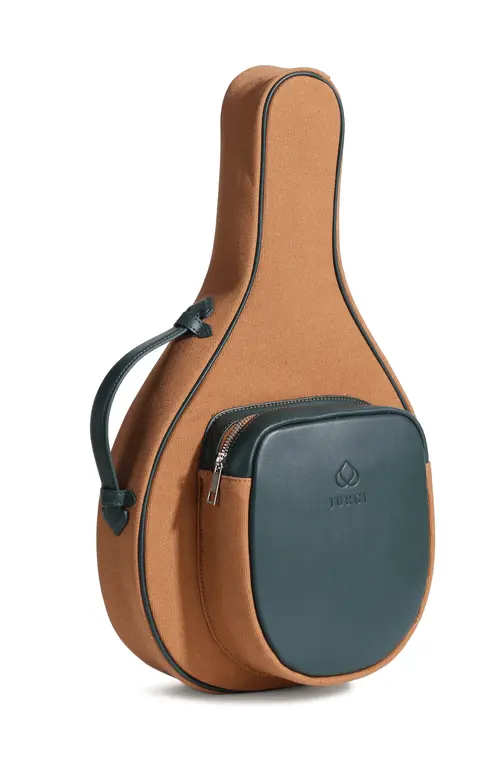 JURGI Canvas And Leather Padel Racket Bag - Camel/green