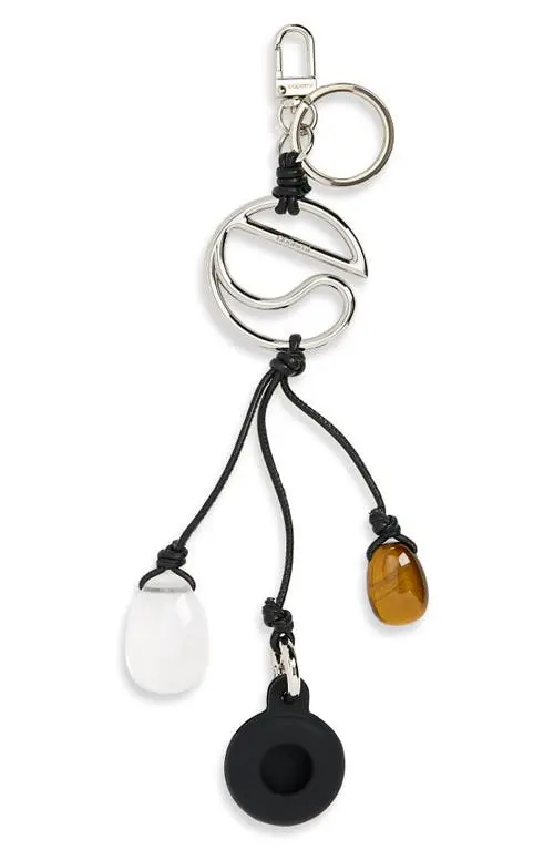 Coperni Stone And Air Tag Holder Keychain - Black