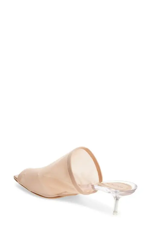 COURREGES Transparent Sole Mesh Slide Sandal - Dune