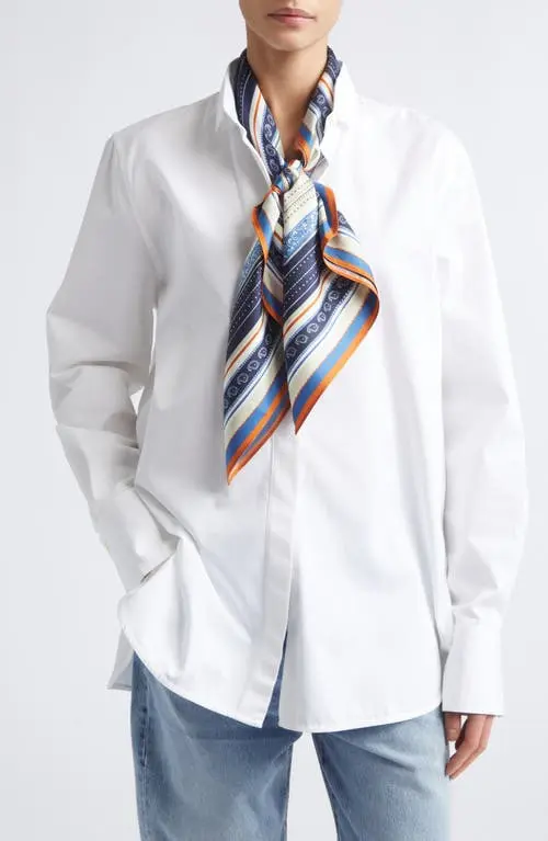 TOTEME Collector Silk Scarf - Ecru/navy