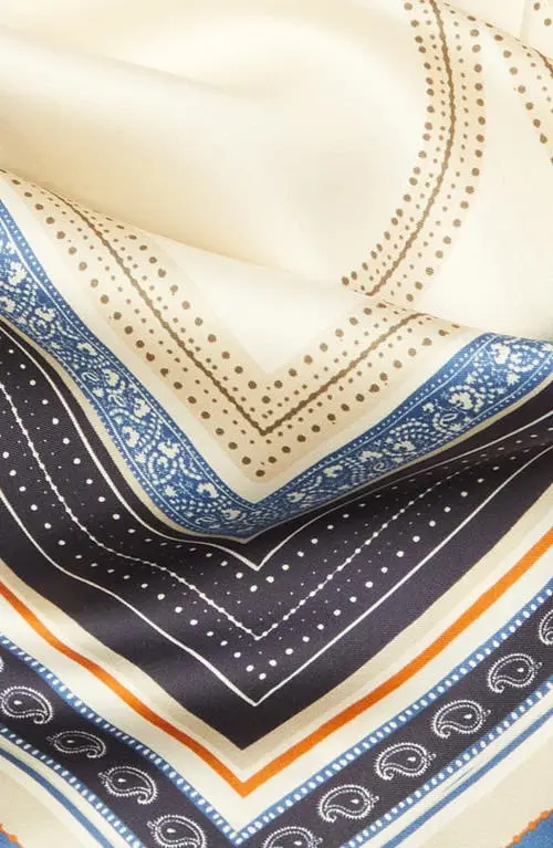 TOTEME Collector Silk Scarf - Ecru/navy