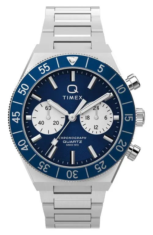 Timex® Timex Stainless Steel Chronograph Bracelet Watch - Silverone