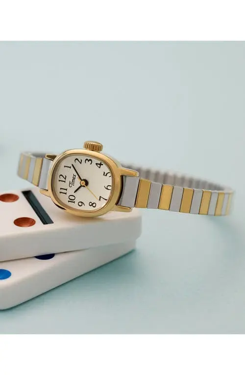 Timex® Cavatina® Mini Two-tone Expansion Bracelet Watch