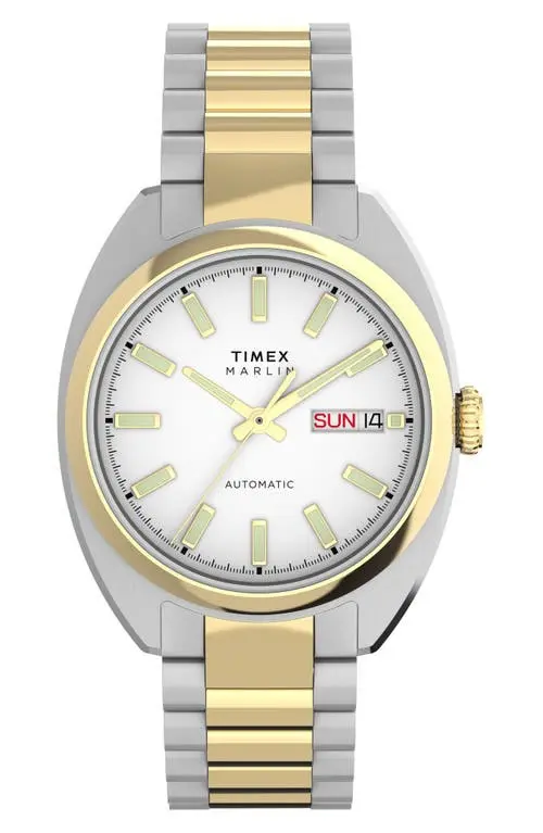 Timex® Marlin® Draper Automatic Bracelet Watch - Two-tone