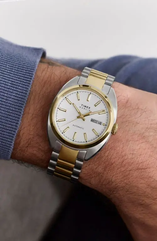 Timex® Marlin® Draper Automatic Bracelet Watch - Two-tone