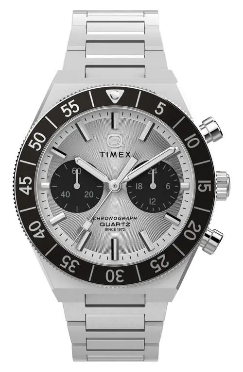 Timex® Timex Stainless Steel Chronograph Bracelet Watch - Silver/silverone