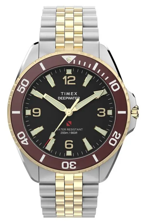 Timex® Deepwater Arctic 200 Two-tone Bracelet Watch - Silver-tone