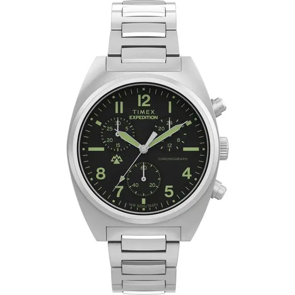 Timex® Expedition Capstone Chronograph Stainless Steel Bracelet Watch - Silverone