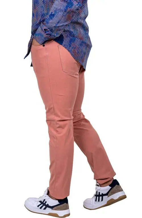 MACEOO Marthyr Slim Fit Stretch Pants - Pink