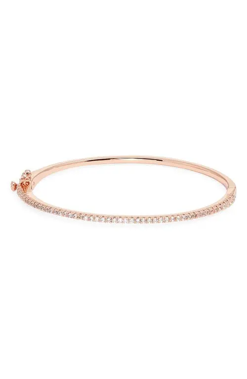 Nordstrom Delicate Cubic Zirconia Bangle - Clear- Rose Gold