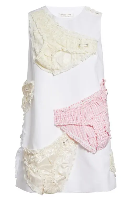 Sandy Liang Copellia" Cotton Poplin Sleeveless Mini Dress