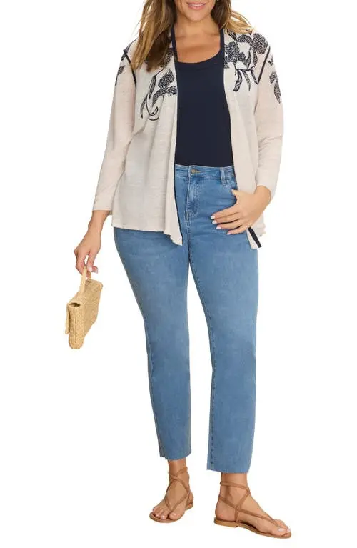 NIC+ZOE Inked Blooms Convertible Cardigan