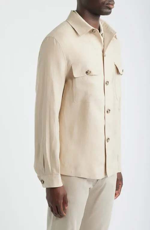 BOSS Linen Jacket - Open Beige