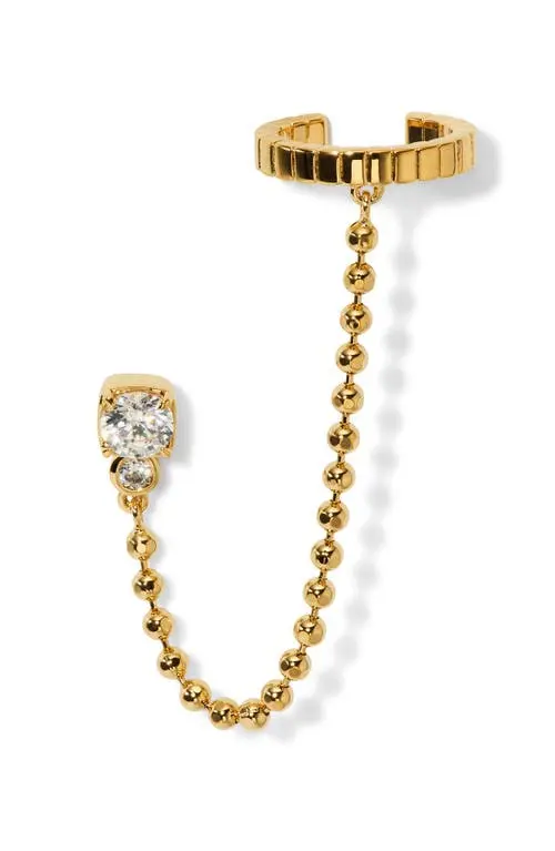 Nadri Delancey Ear Cuff With Cubic Zirconia - Gold