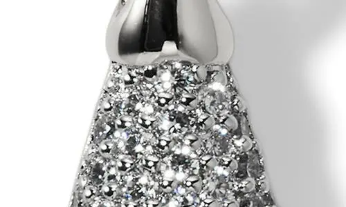 Nadri Gemini Pavé Huggie Hoop Drop Earrings