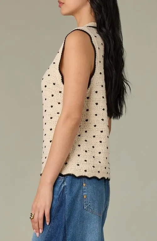 Wit & Wisdom Polka Dot Sweater Tank
