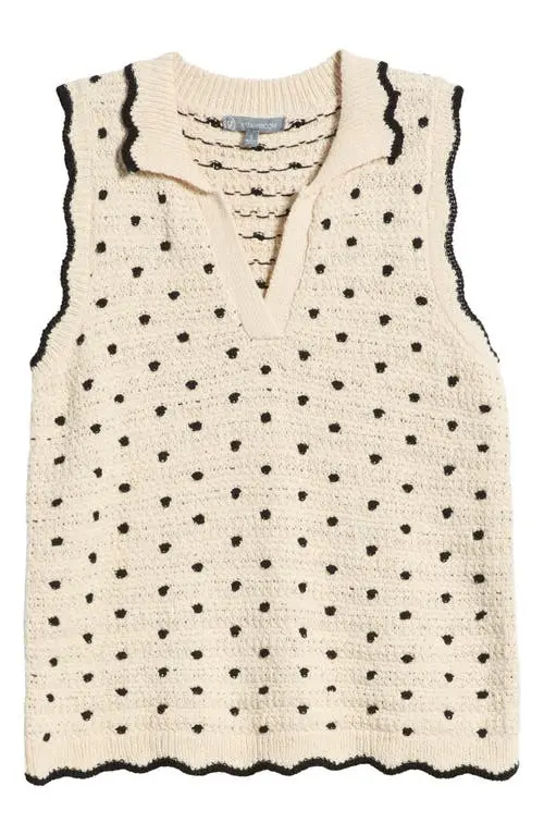 Wit & Wisdom Polka Dot Sweater Tank