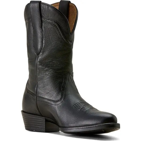 Ariat Grayson R Toe Western Boots - Eclipse Black