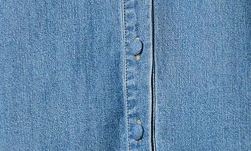 Wit & Wisdom Puff Sleeve Denim Shirt