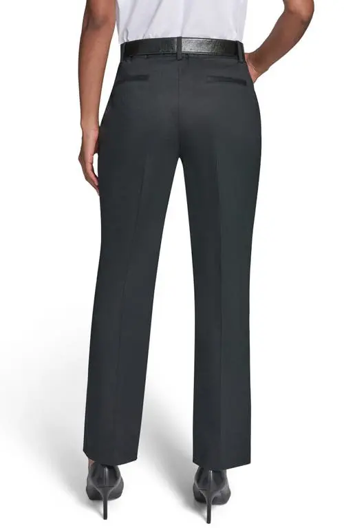 Karl Lagerfeld Paris Mid Rise Belted Straight Leg Pants