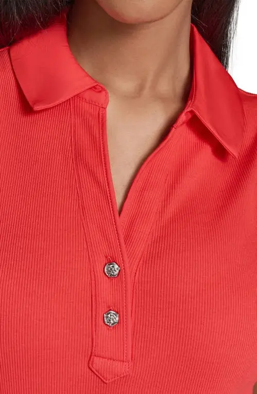 Karl Lagerfeld Paris Rib-knit And Poplin Midi Dress