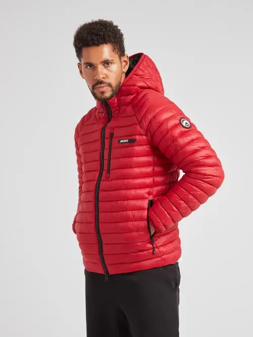 JACK1T Satell1te Long Sleeve Hooded Jacket - Cherry Red