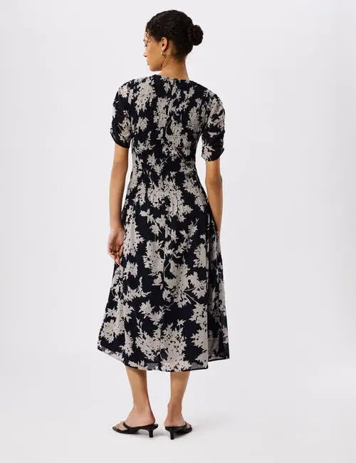 Whistles Shadow Floral Avery Midi Dress