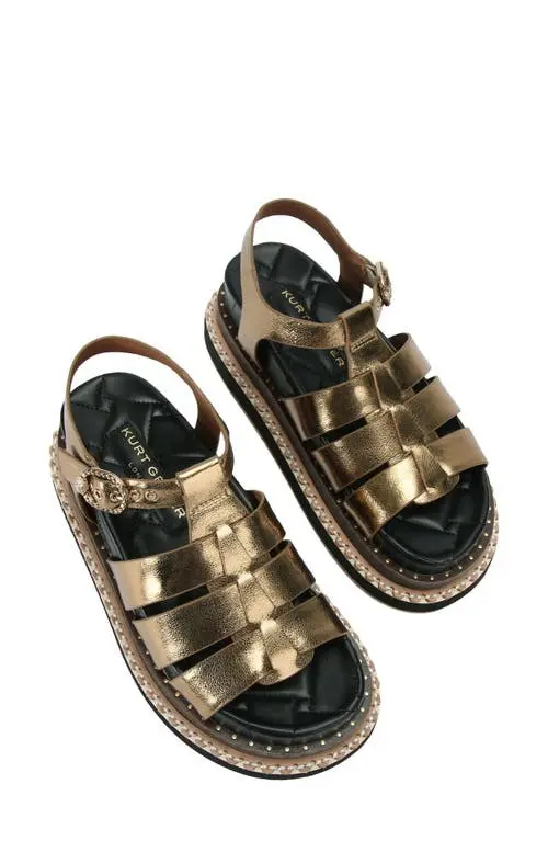 Kurt Geiger Orson Fisherman Sandal - Rust/copper