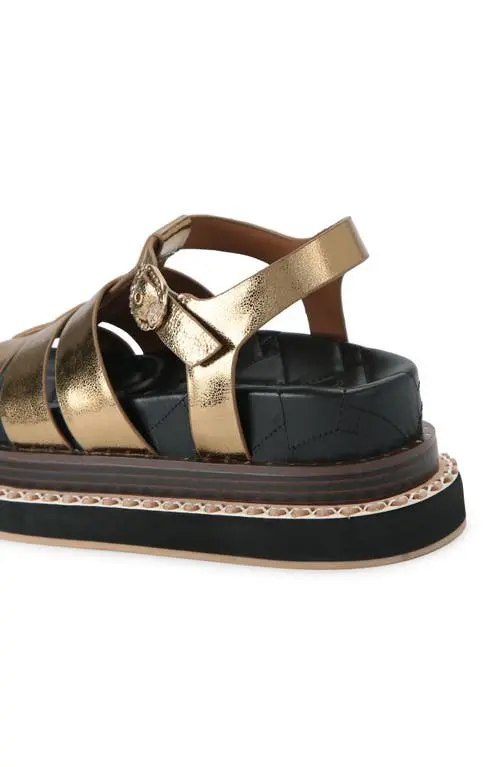 Kurt Geiger Orson Fisherman Sandal - Rust/copper