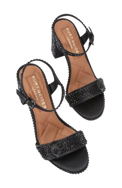 Kurt Geiger Kensington Langley Embellished Block Heel Sandals
