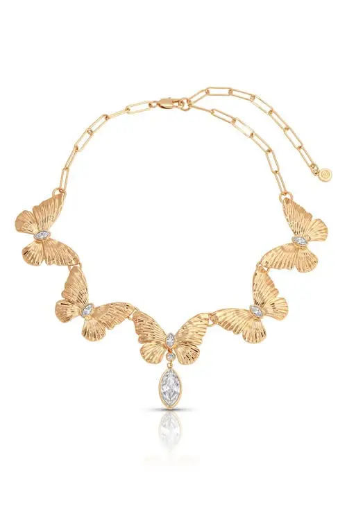 Ettika Crystal Butterfly Choker Necklace