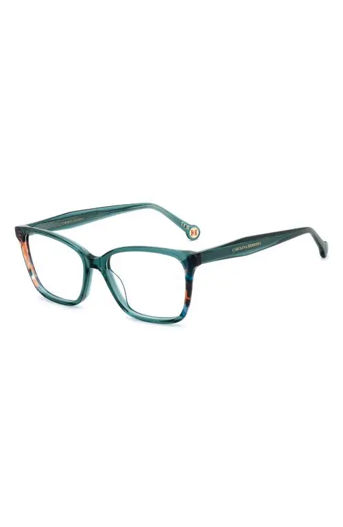 Carolina Herrera Rectangular Reading Glasses - Teal
