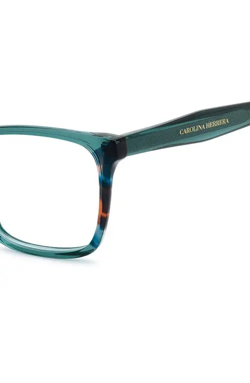 Carolina Herrera Rectangular Reading Glasses - Teal