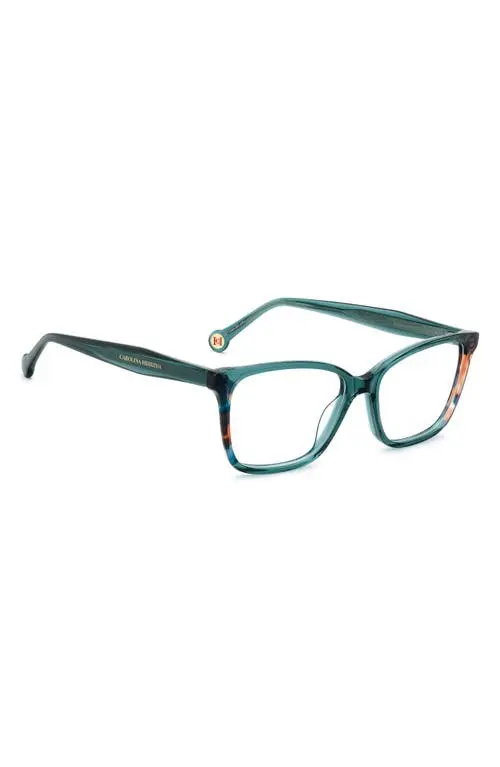 Carolina Herrera Rectangular Reading Glasses - Teal