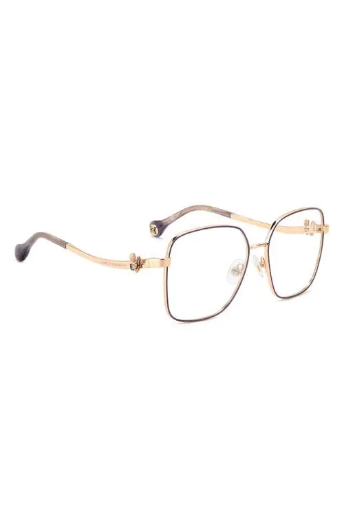 Carolina Herrera Oversized Square Reading Glasses - Gold Copper