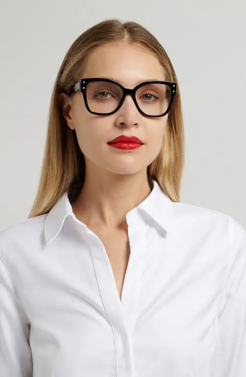 Carolina Herrera Square Frame Eyeglasses - Black