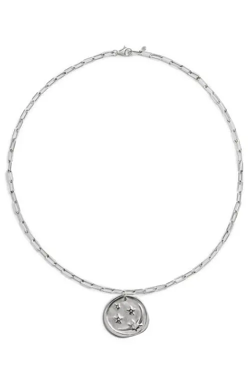 Monica Vinader Talisman Recycled And Diamond Pendant Necklace - Sterling Silver