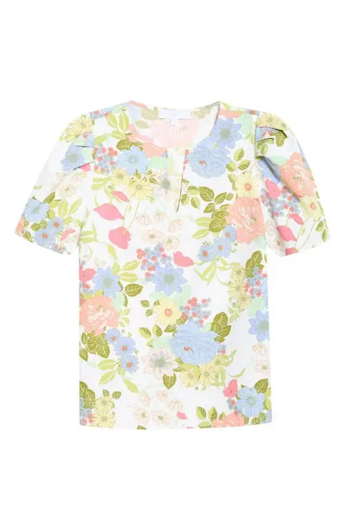 SUGARLIPS Floral Print Puff Sleeve Top