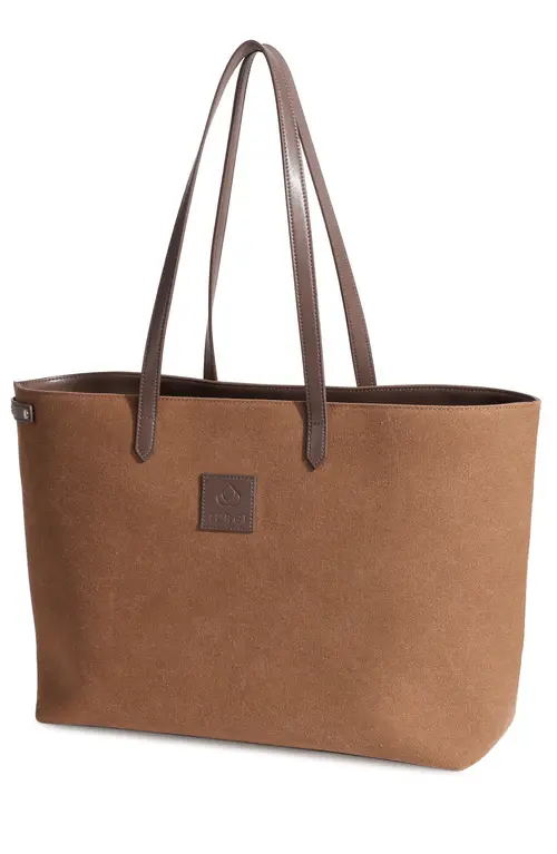 JURGI Canvas And Leather Racket Tote - Camel