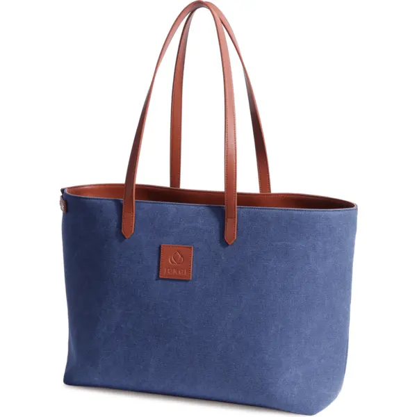 JURGI Canvas And Leather Racket Tote - Navy