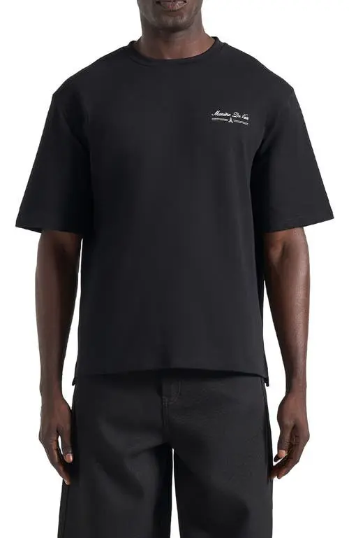 Manière De Voir Kian Circuit De Monaco Cotton T-shirt - Black