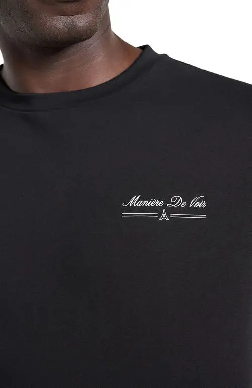Manière De Voir Kian Circuit De Monaco Cotton T-shirt - Black