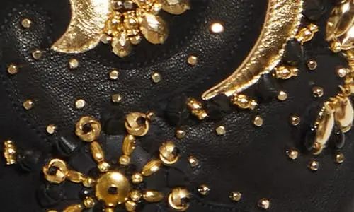 Versace Embellished Leather Crop Vest