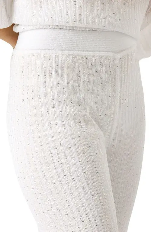 Missoni Ribbed Lamé Sequin Trousers - White