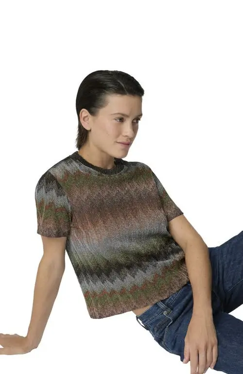 Missoni Viscose Lamé Crew-neck T-shirt With Snake Motif - Multicoloured