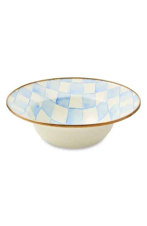 MACKENZIE-CHILDS Enamel Serving Bowl - Sky Check
