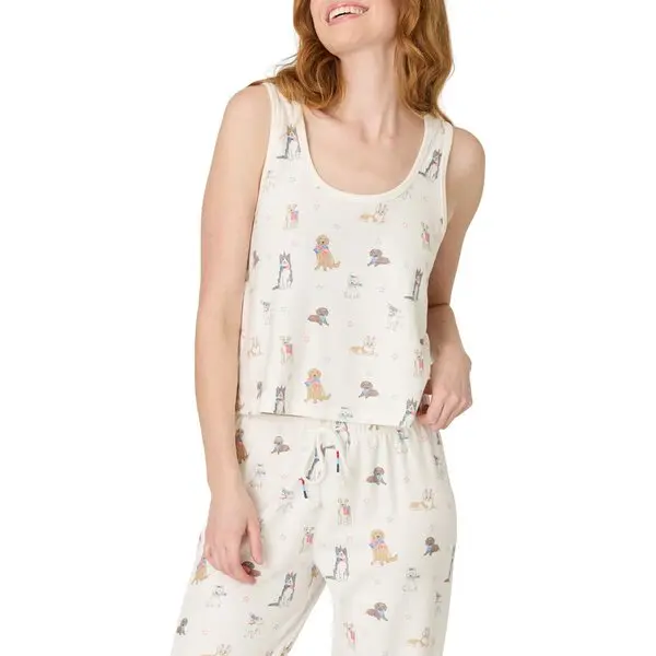 PJ Salvage Printed Tank - Ivory