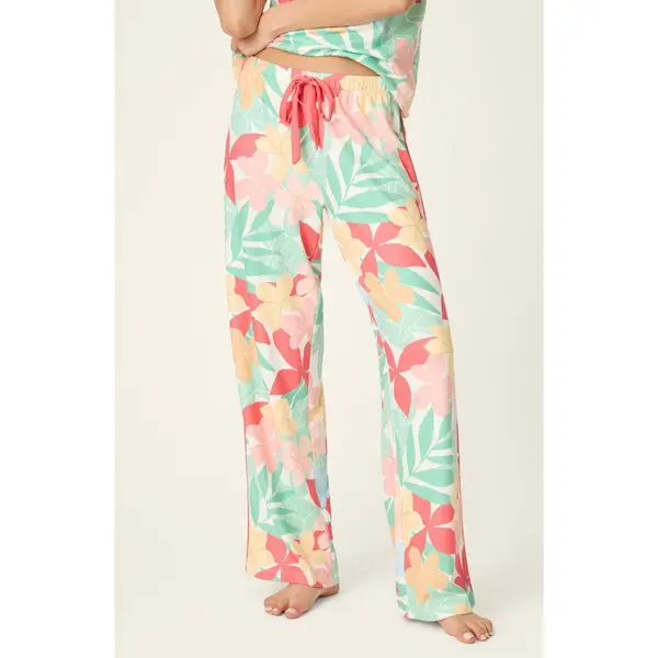 PJ Salvage The Coastal Club Jersey Pajama Pants - Green Multi