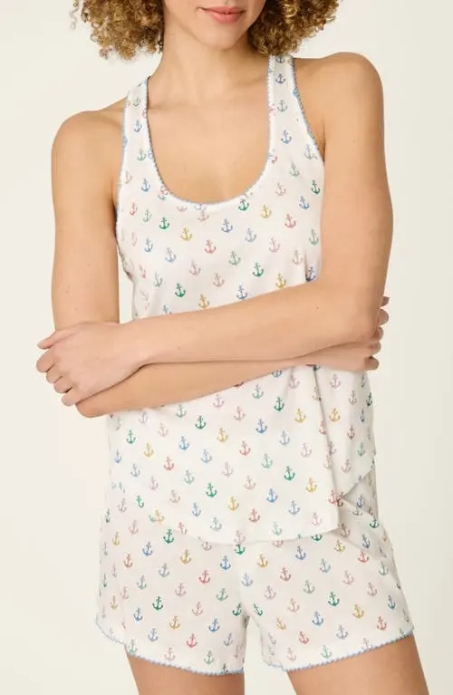 PJ Salvage Meet Me The Sea" Printed Jersey Tank - Ivory