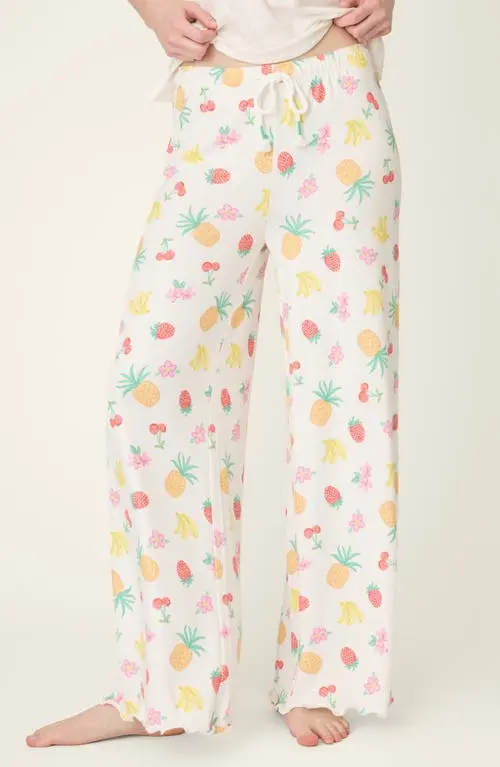 PJ Salvage Viva La Vida Jersey Pajama Pants - Ivory